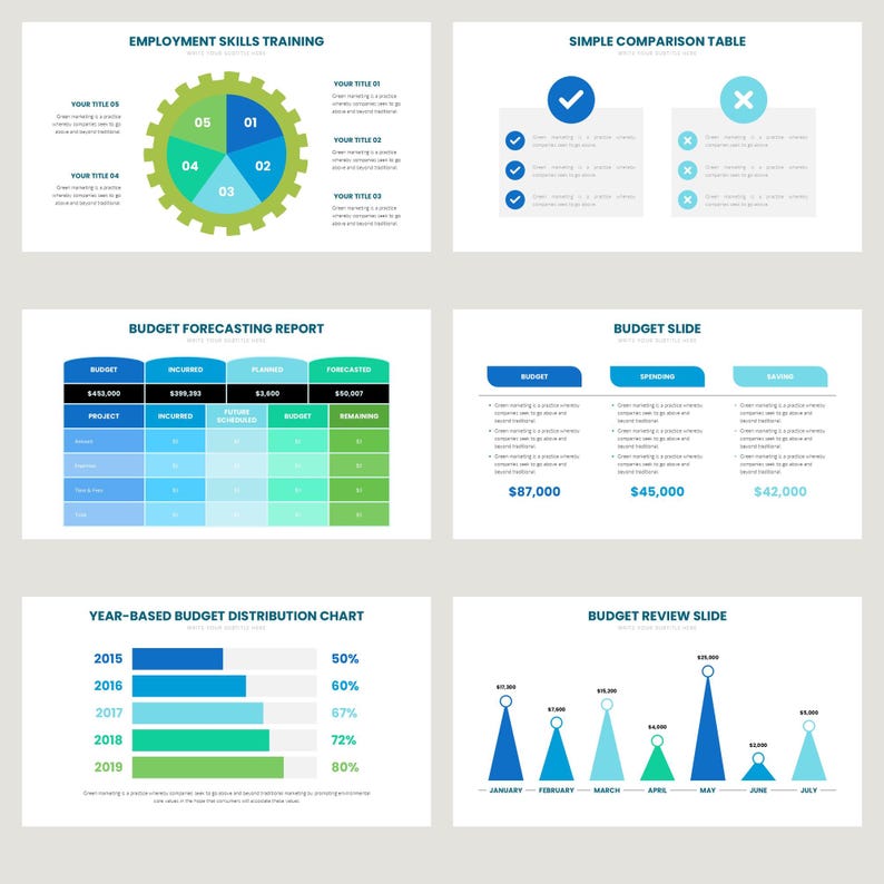 360-slide All-in-one Executive Business Presentation Template ...