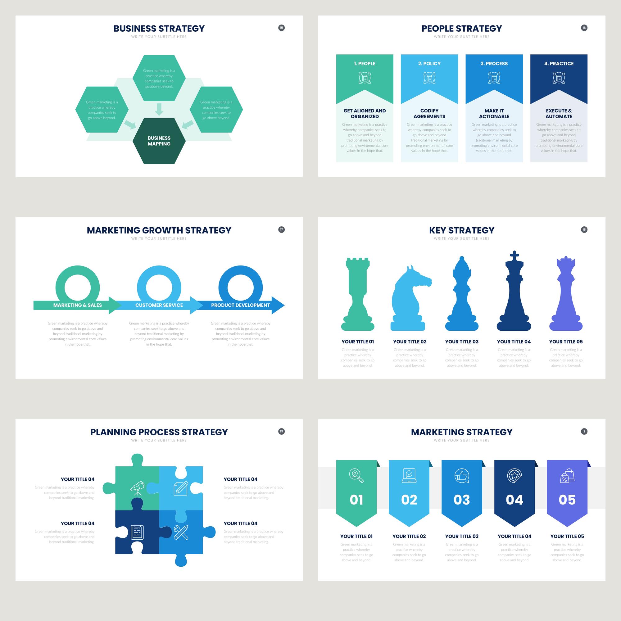 20-slide Business Strategy Powerpoint Infographics Template for Google ...