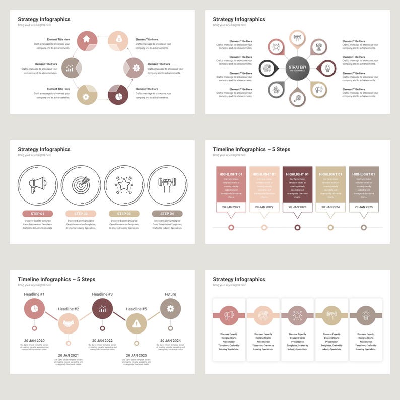 220-slide Timeline and Flowchart Infographics PPT Template | Project ...