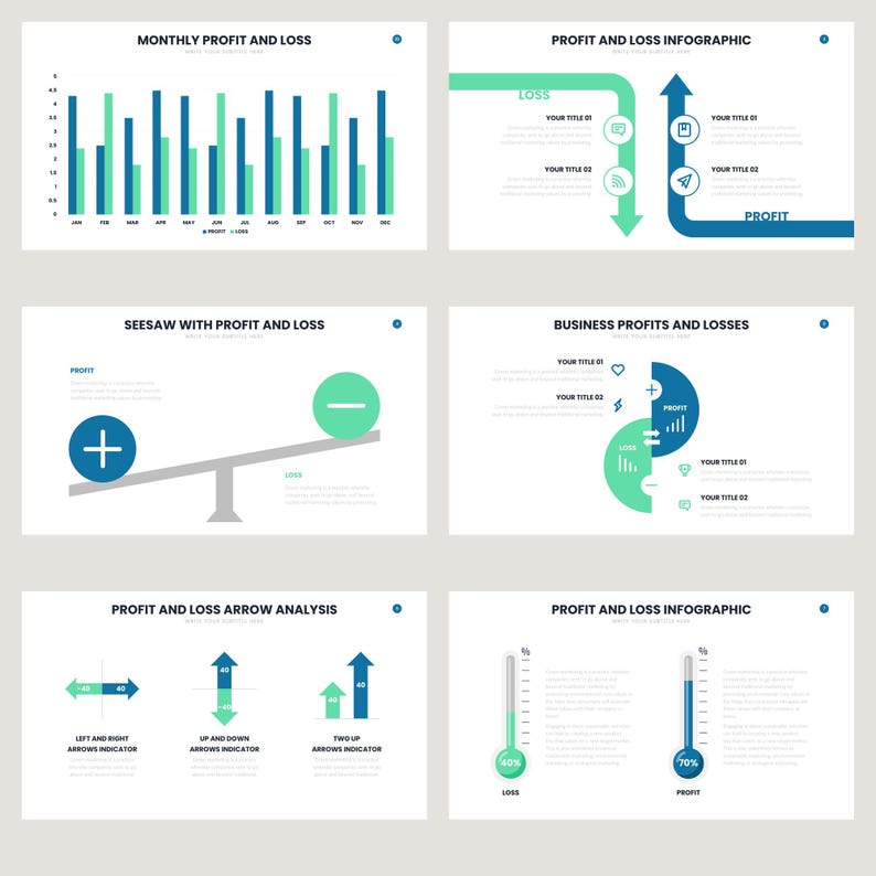 Profit Loss Powerpoint Template: Business Finance Tracker (20 Slides ...