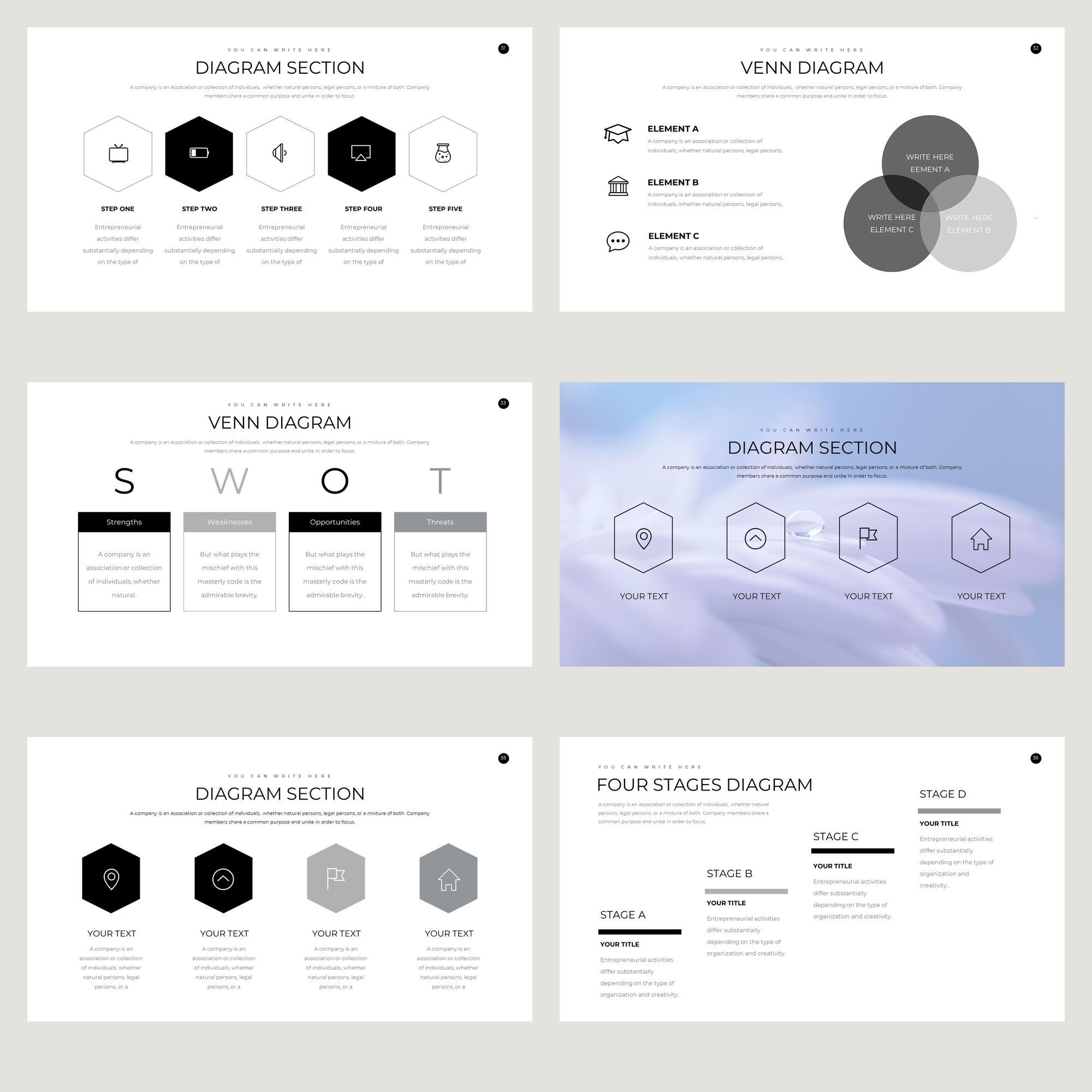 70-slide Minimal Business Project Demo Template With Price Sheets ...