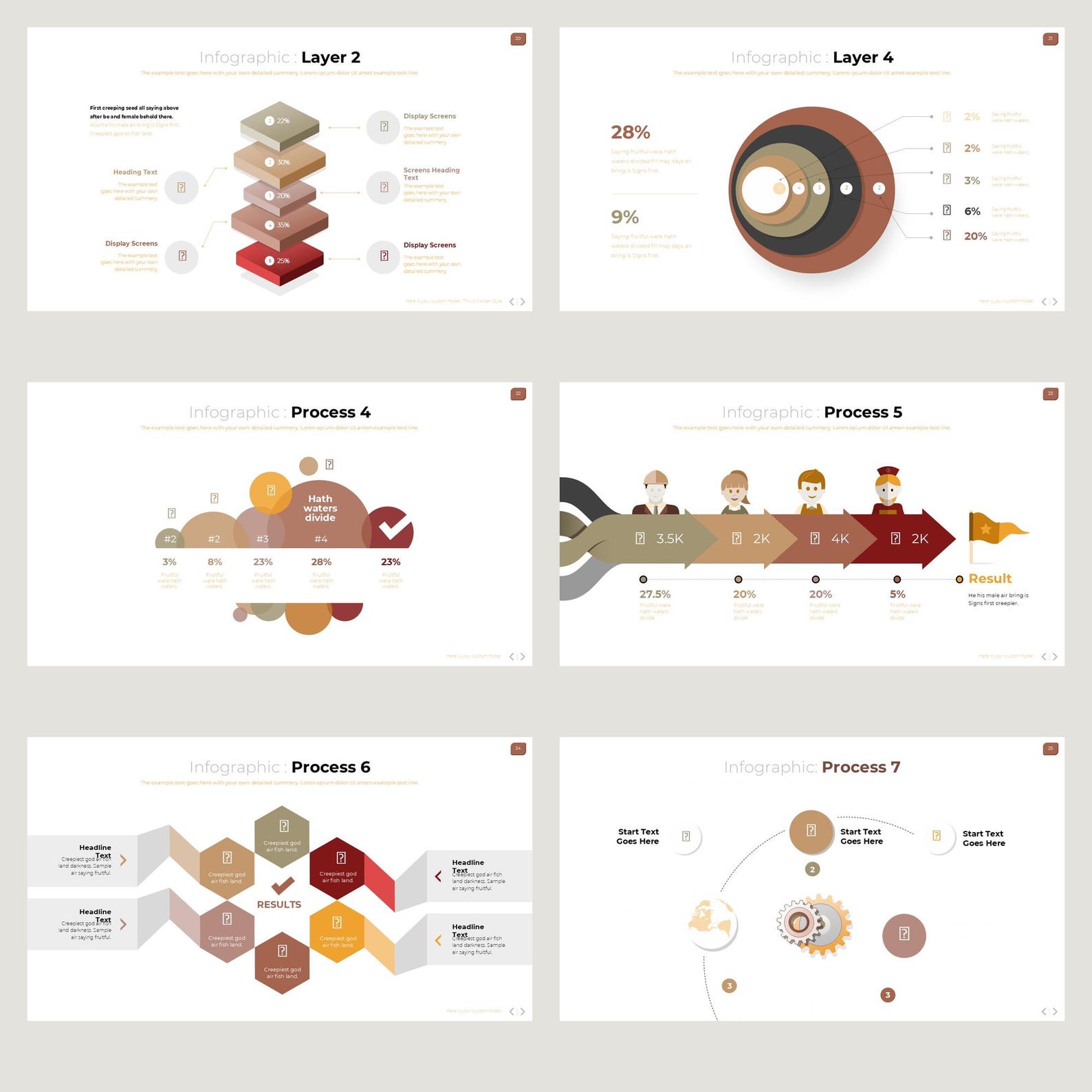40-slide Process Tree Infographic Business Brainstorming Template ...