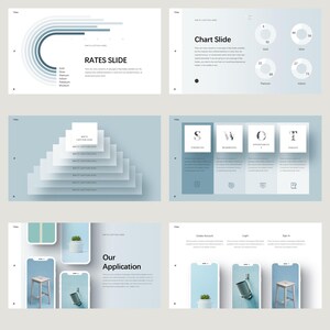 Minimal Business Presentation Template: 40-slide Clean Design (PPTX) - Etsy