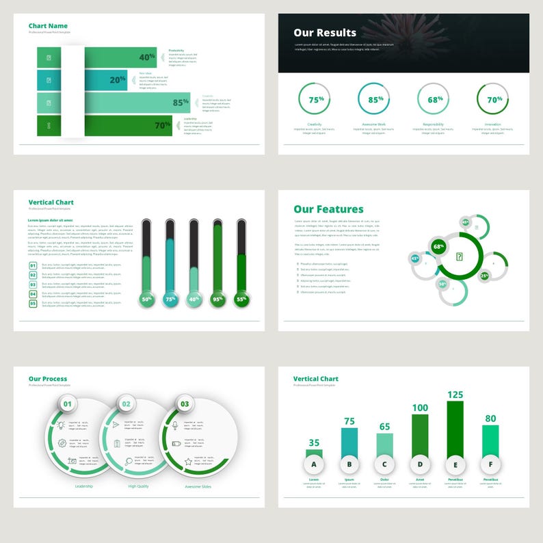 Business Strategy KPI Powerpoint Template: 40-slide Data Analysis Deck ...