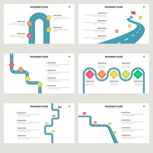 50-slide Roadmap and Mindmap Infographics PPT Template | Project ...