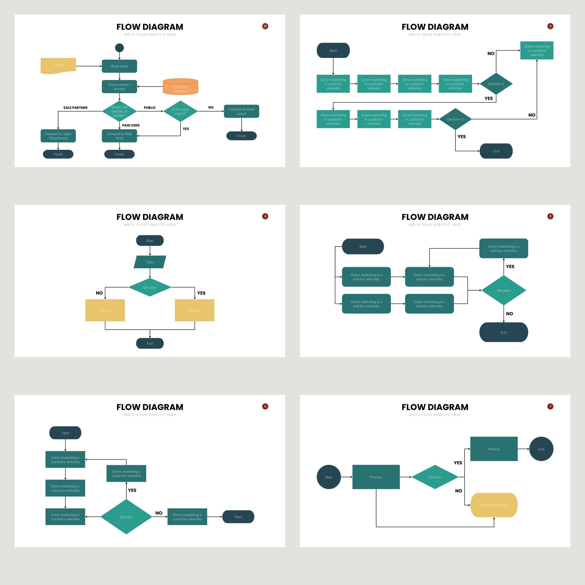 Workflow Logic Infographics Template: Editable Presentation (20-slide) - Etsy