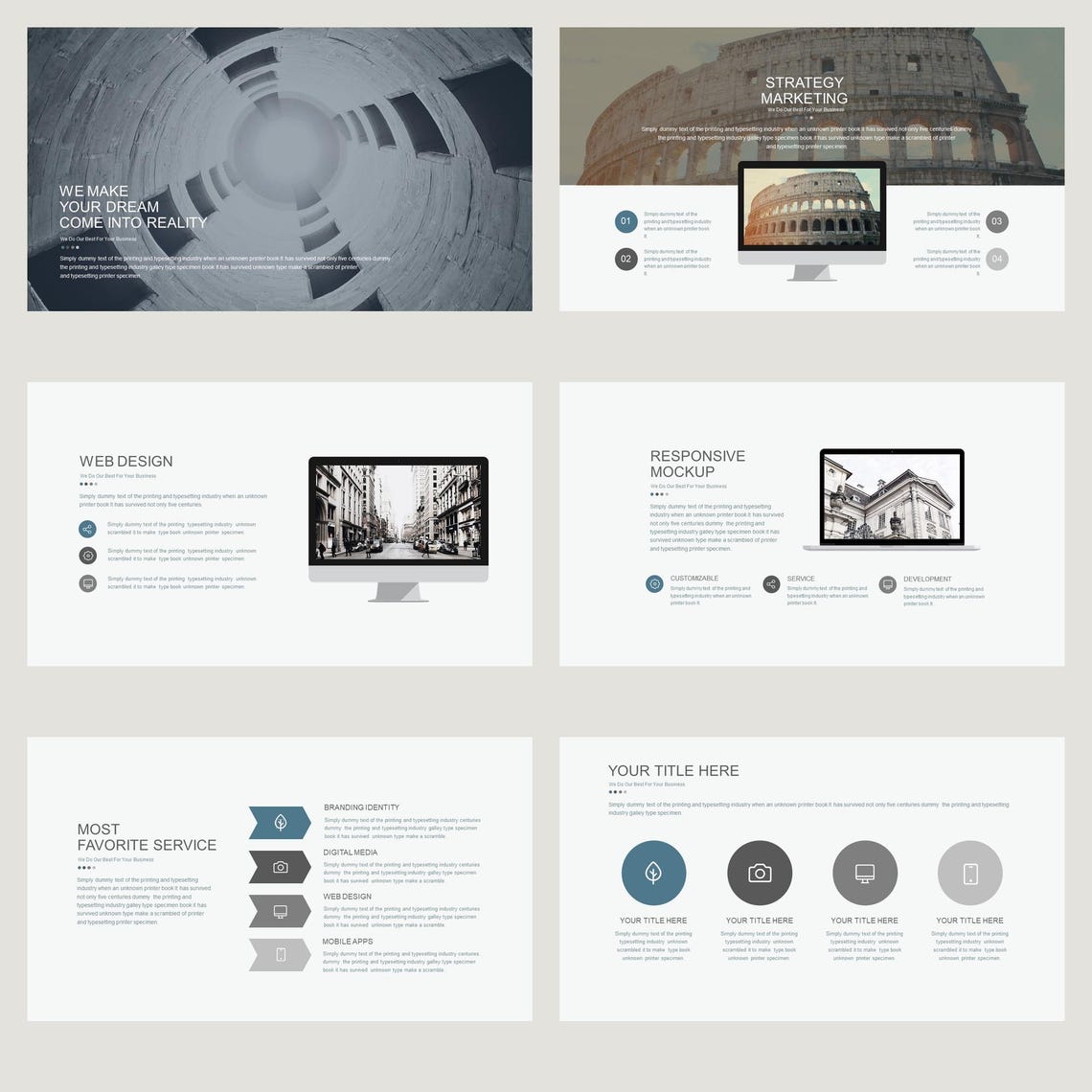70-slide Web Design & Marketing Presentation Template (PPTX) - Etsy