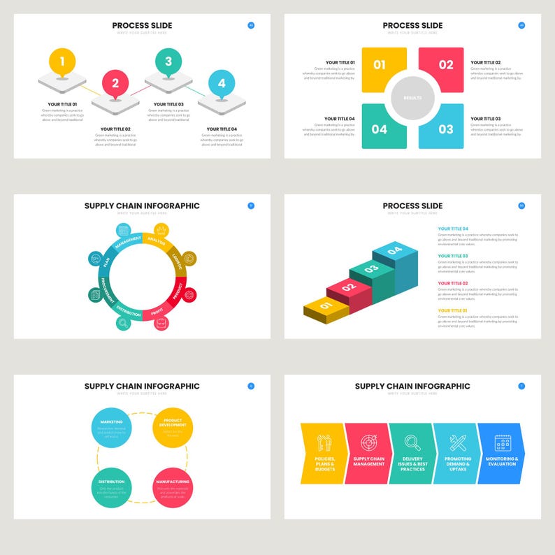 50-slide Supply Chain Infographics PPT Template | Business Operations ...