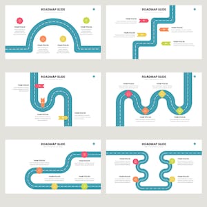 50-slide Roadmap and Mindmap Infographics PPT Template | Project ...