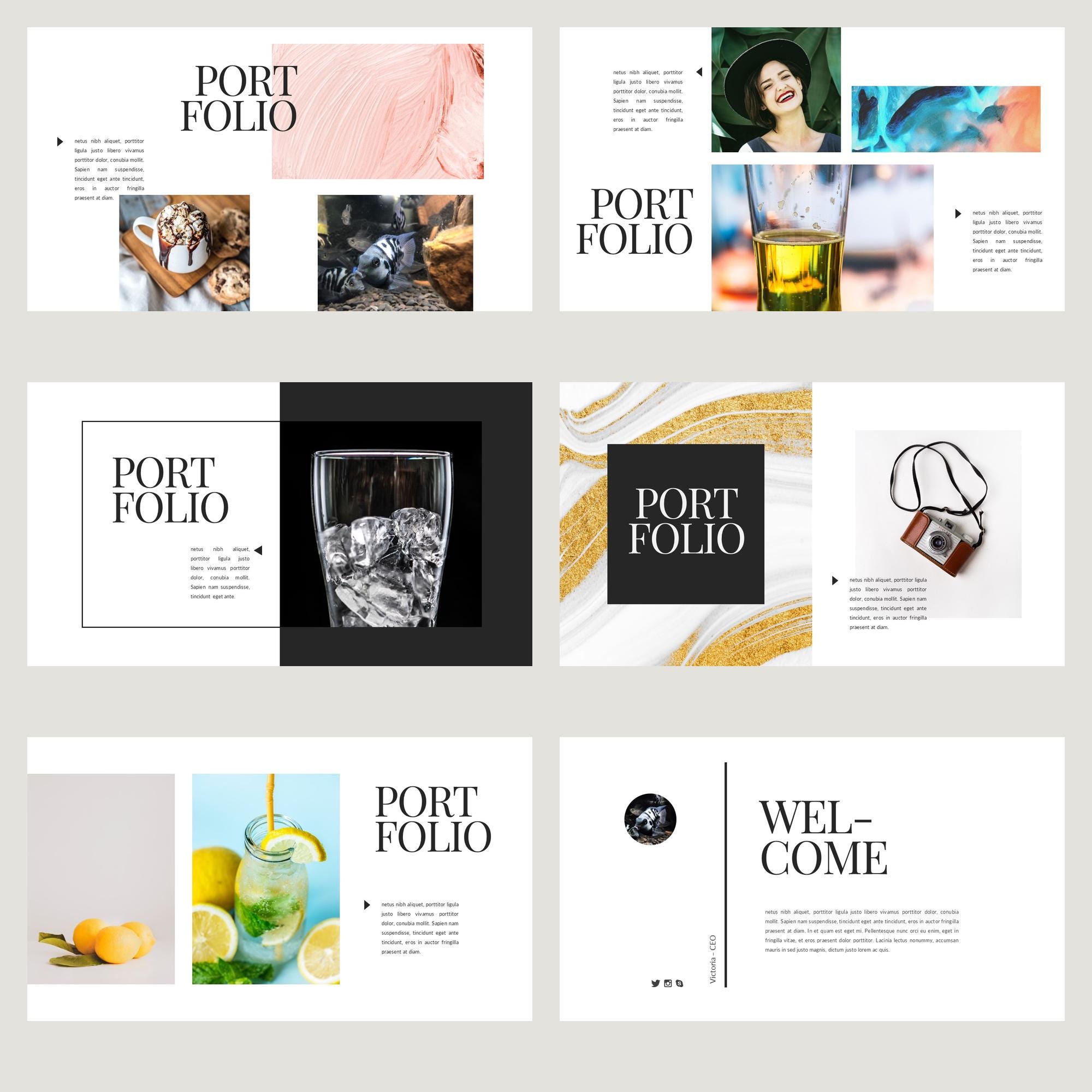 28-slide Clean Minimalist Product Demo Portfolio Template for Client ...