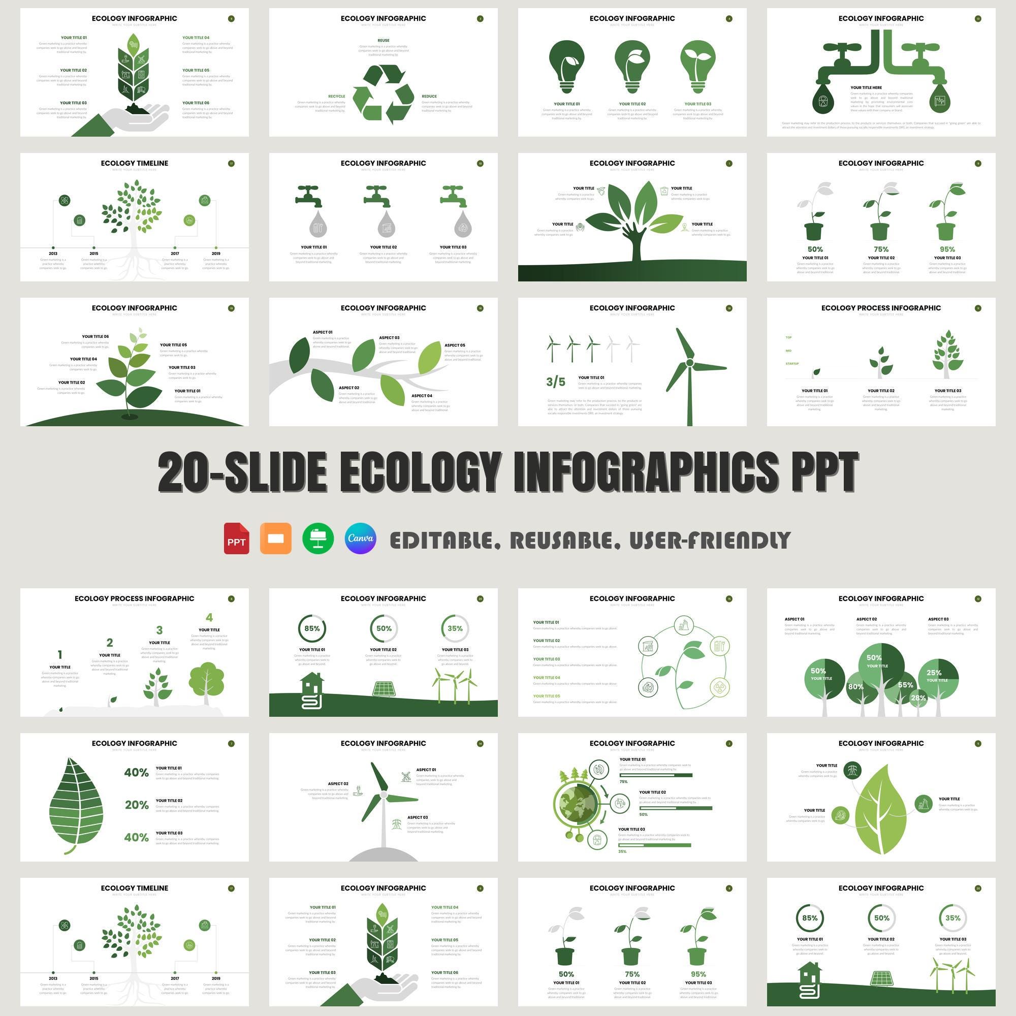 20-slide Ecology Powerpoint Infographics Template for Google Slides ...