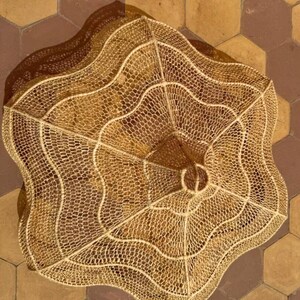 New Style Wave Chandelier, Natural Wicker Chandelier, Handmade Rattan ...