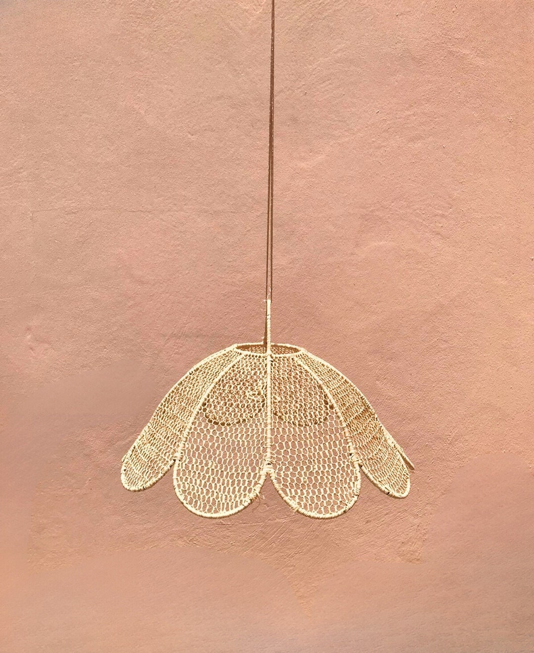 New Style Wave Chandelier, Natural Wicker Chandelier, Handmade Rattan ...