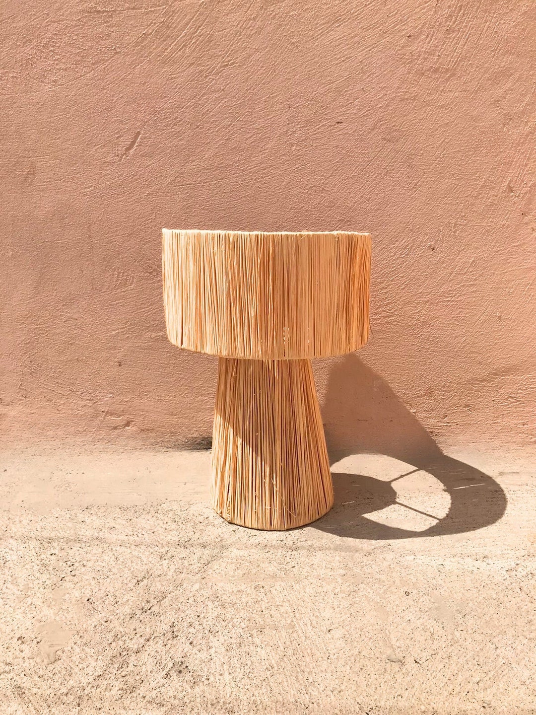 Lamp Raffia Natural Raffia Lamp, Raffia Lampshade, TABLE LAMPSHADES ...