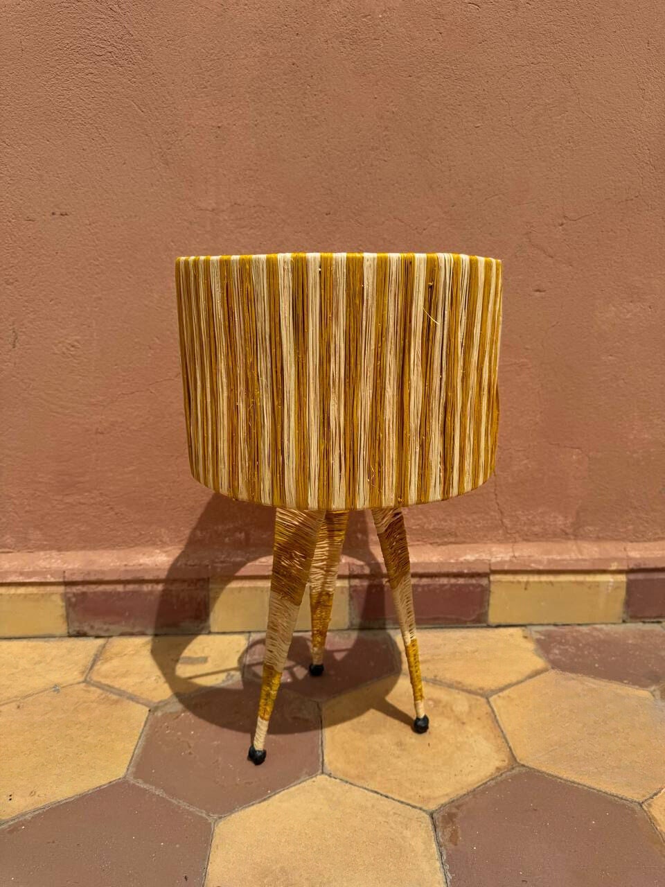 Woven Raffia Table Lamp, Natural Lamp, Handwoven Table Lamp, Raffia ...