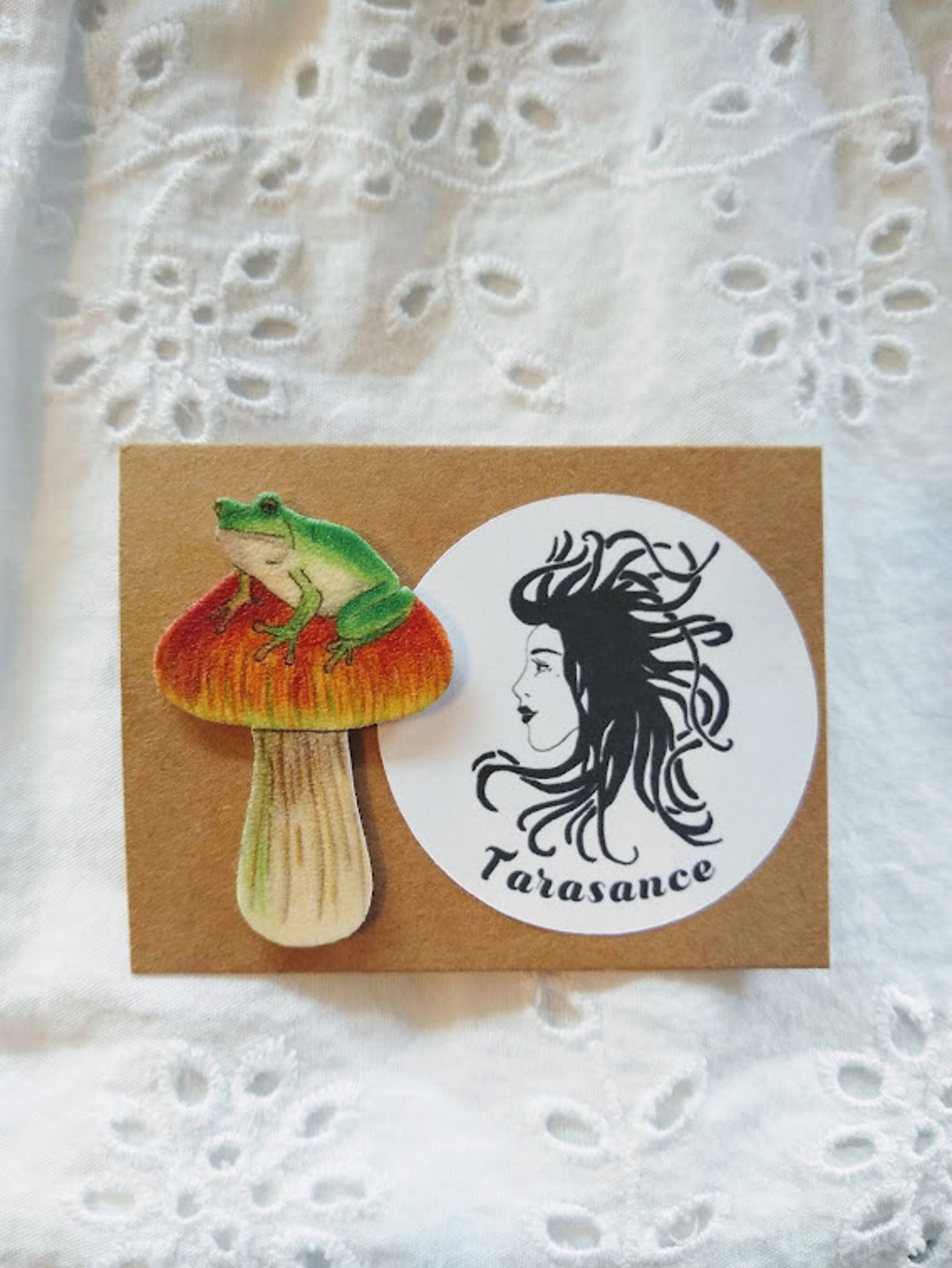 Cottagecore Mushroom Frog Pin - Etsy