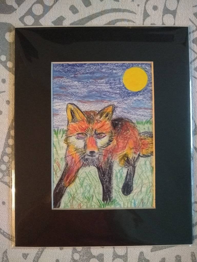 Full Moon Fox Art Print - Etsy