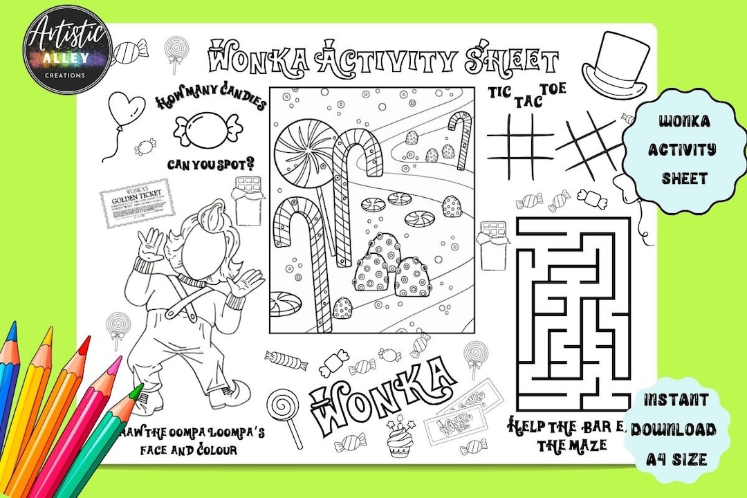 Wonka Activity Sheet Charlie and the Chocolate Factory Activity Sheet ...