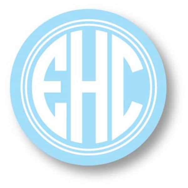 Monogram Sticker - Etsy