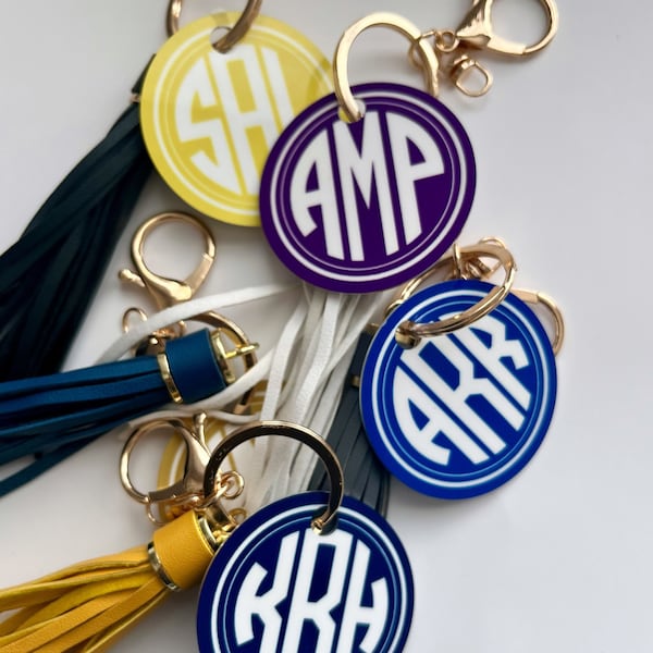 Preppy Keychain - Etsy