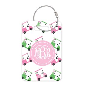 Personalized Golf Cart Tag, Golf Bag Tag, Monogrammed Luggage Tag, Gift ...