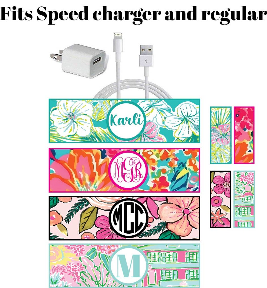 Personalized iPhone Charger Block Wrap, 24 Patterns, Charger Block Wrap ...