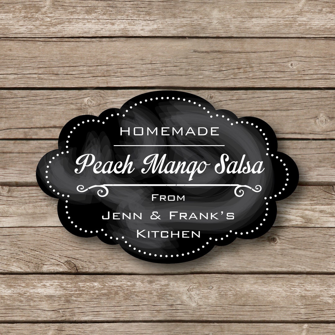 Personalized Kitchen Labels Chalkboard Like Labels - Etsy