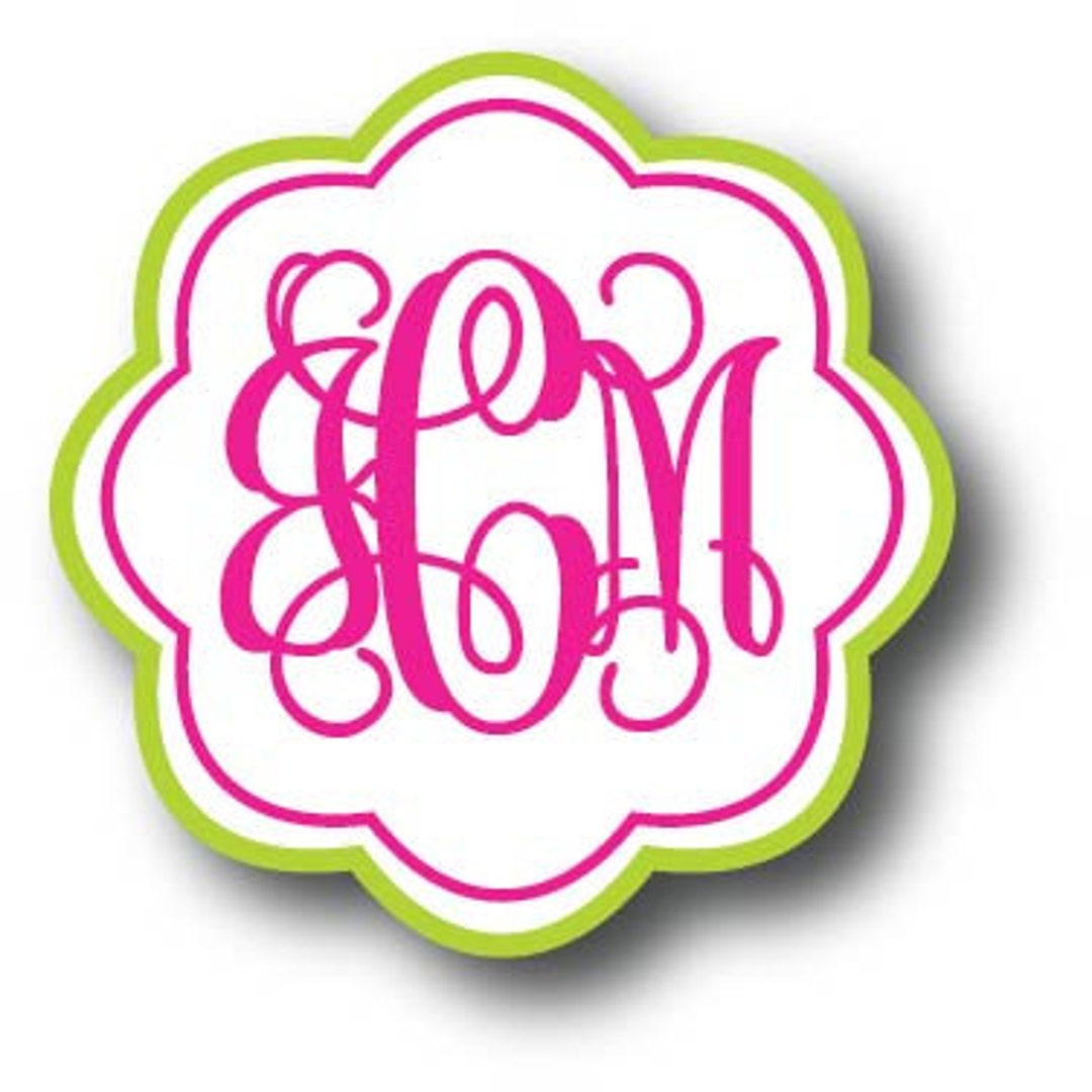 Monogram Stickers, Scalloped Edge Stickers, Envelope Seals ...