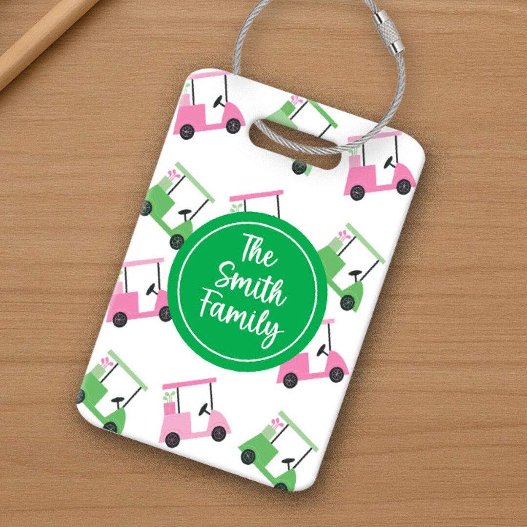 Personalized Golf Cart Tag, Golf Bag Tag, Monogrammed Luggage Tag, Gift ...