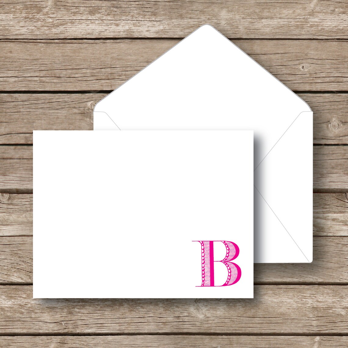 Personalized Note Cards Monogrammed Stationery Set Flat - Etsy