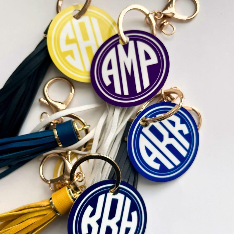 Preppy Keychain - Etsy