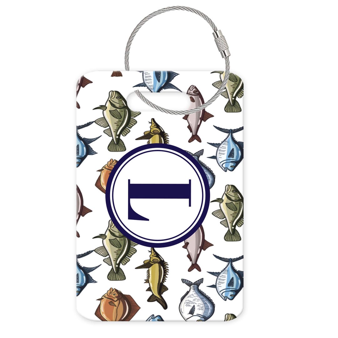 Personalized Fish Luggage Tag: Aluminum Travel Tag for Fishermen - Etsy