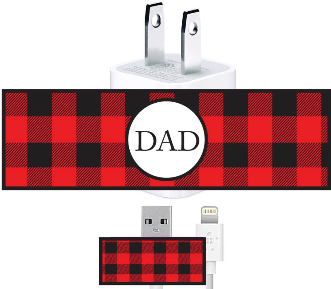 Plaid Iphone Charger Decal personalized Iphone Charger Wrap - Etsy