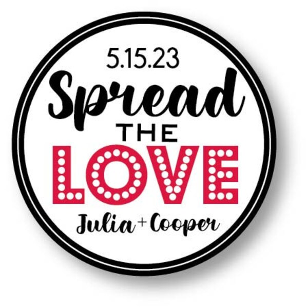 Spread the Love Jar Jam Labels - Etsy