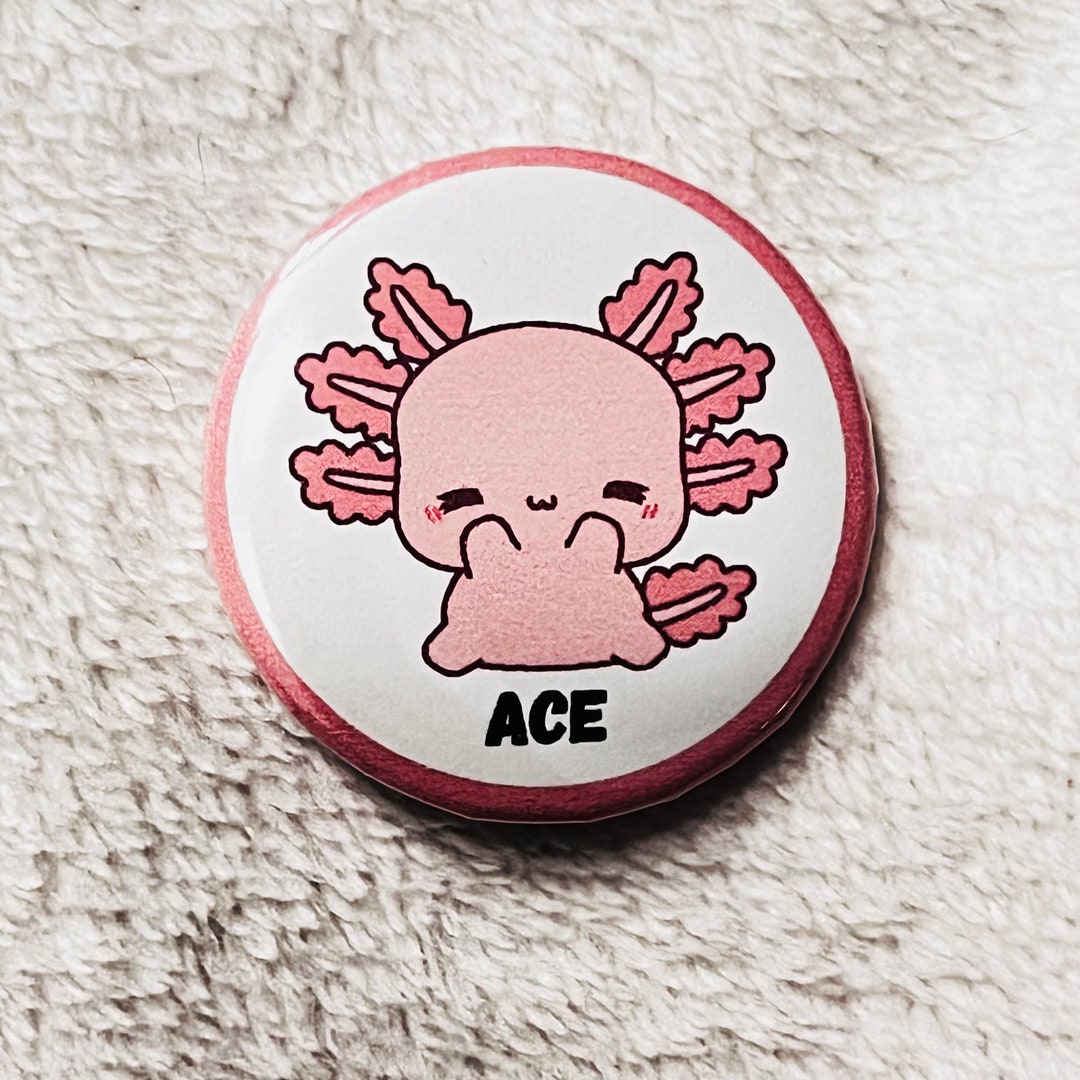 Ace Asexual Axolotl Button - Etsy