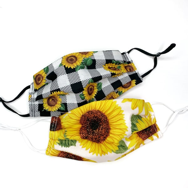 Sunflower Face Mask - Etsy