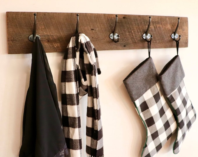 Reclaimed Barn Wood Coat Rack - Etsy
