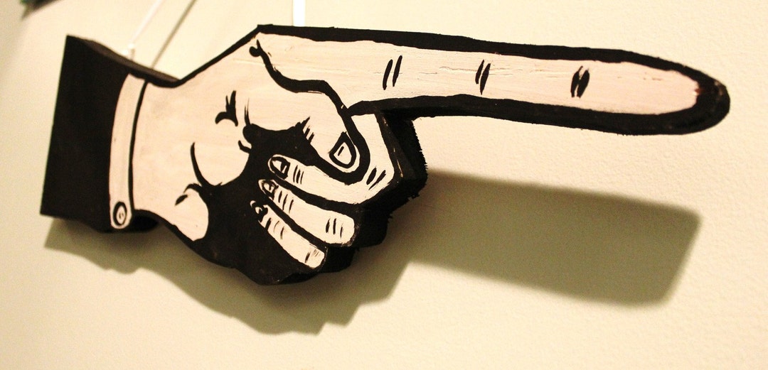 Pointing Finger Sign - Etsy