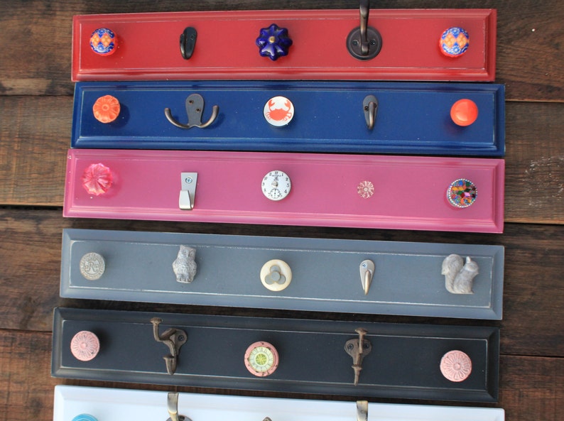 Colorful Unique Hook Rack Pick One | Etsy