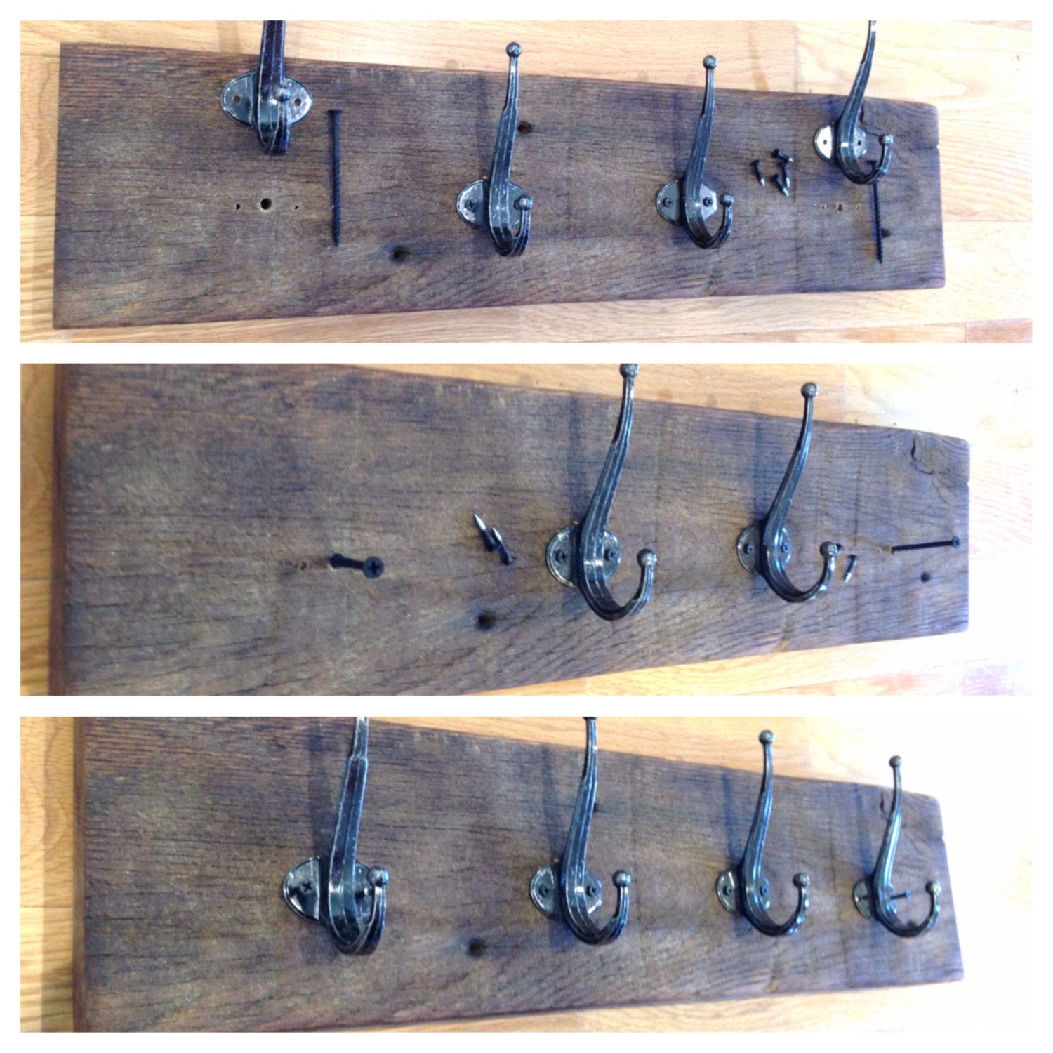 Reclaimed Barn Wood Coat Rack - Etsy