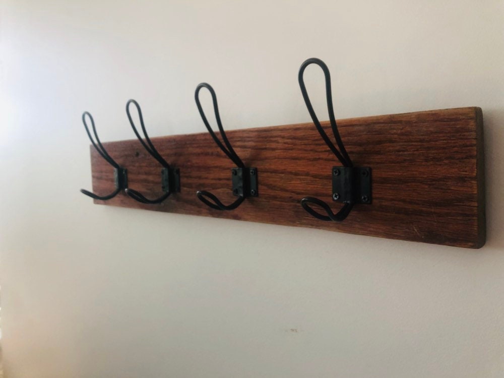Rustic Barn Wood Coat Rack - Etsy