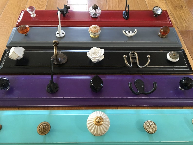 Vibrant Colored Hook Rack - Pick One - Etsy