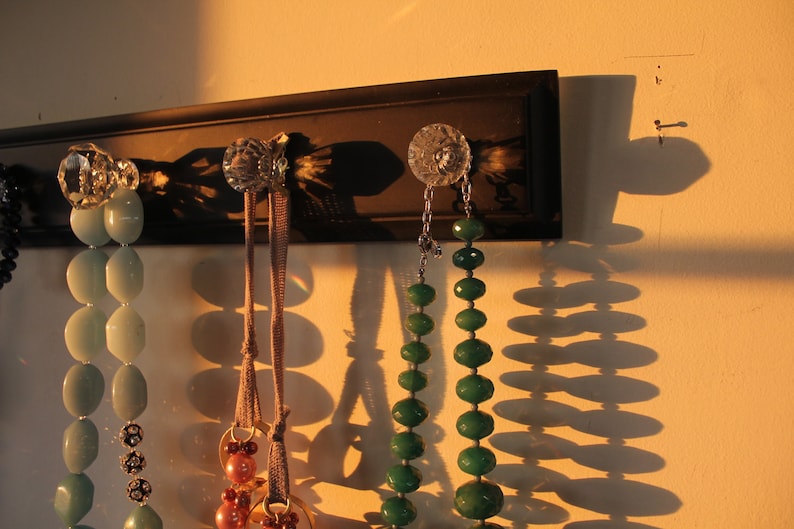 Black Distressed Glass Knob Rack - Etsy