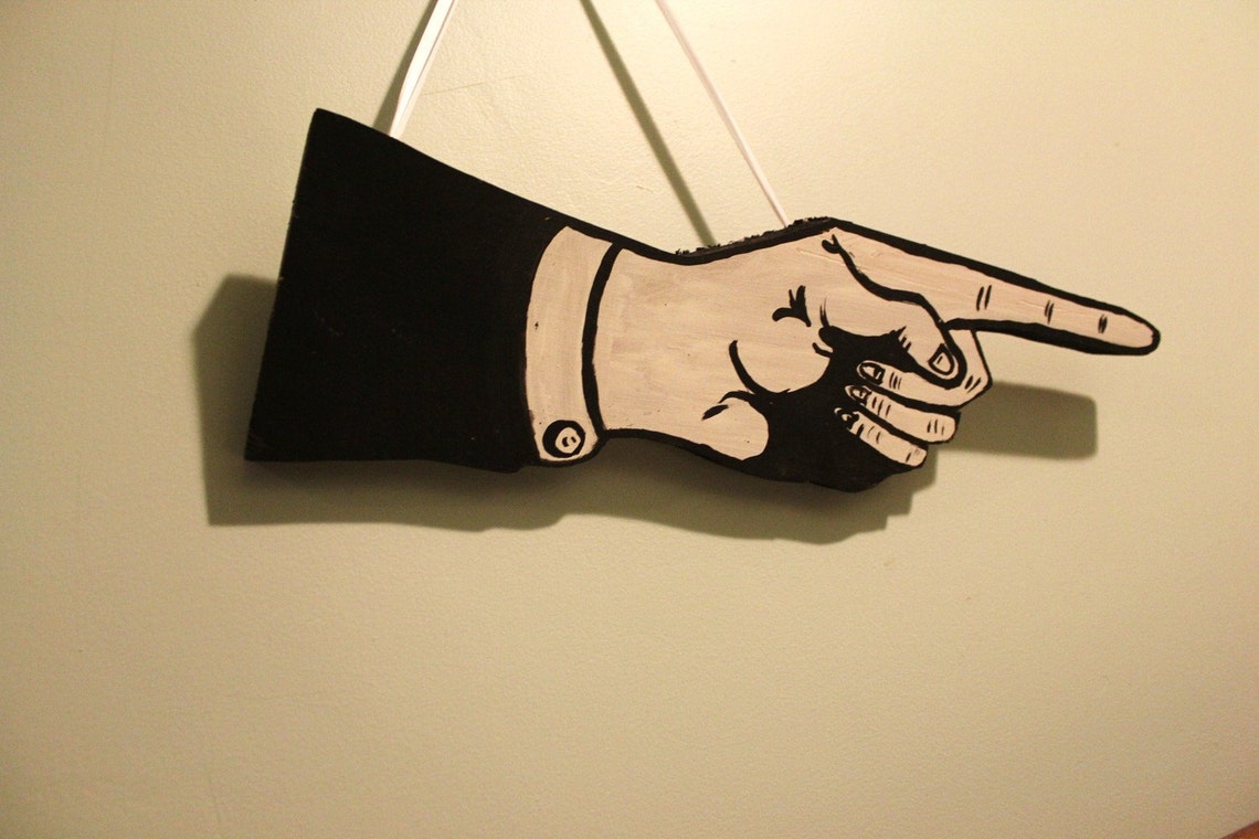 Pointing Finger Sign - Etsy