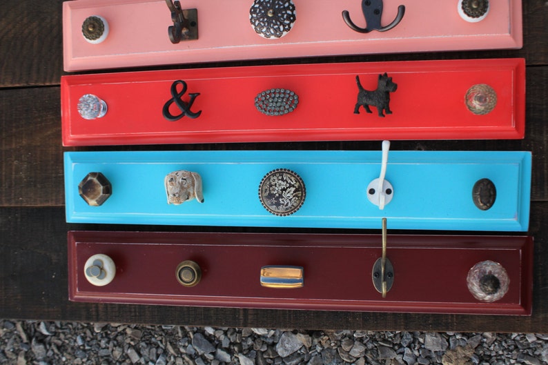 Colorful Unique Hook Rack - Pick One - Etsy