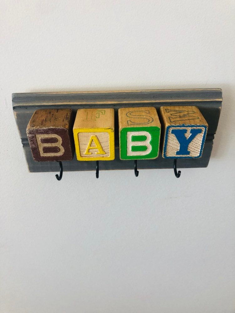 Vintage Baby Block Hanging Rack | Etsy