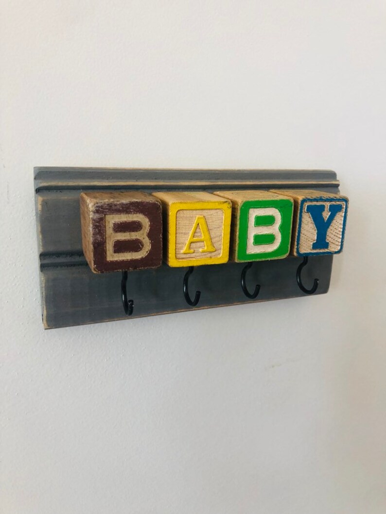 Vintage Baby Block Hanging Rack | Etsy