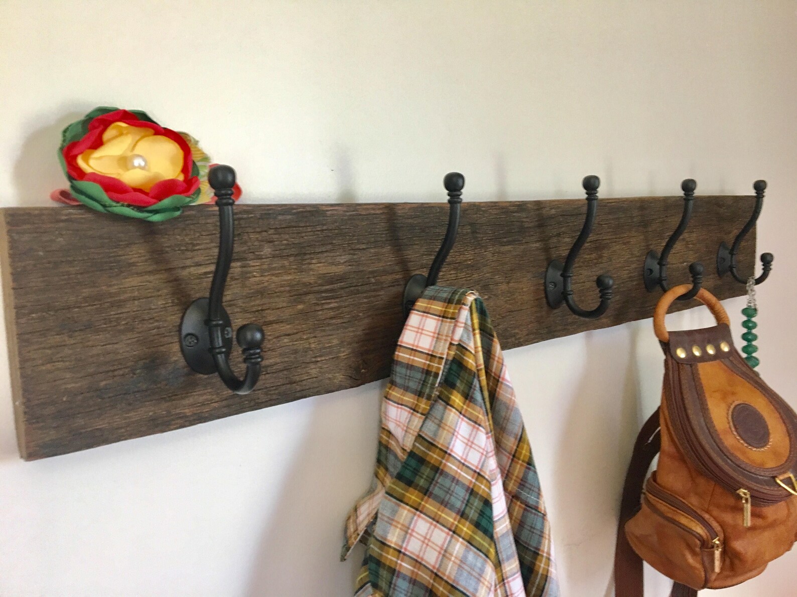 Reclaimed Barn Wood Coat Rack - Etsy