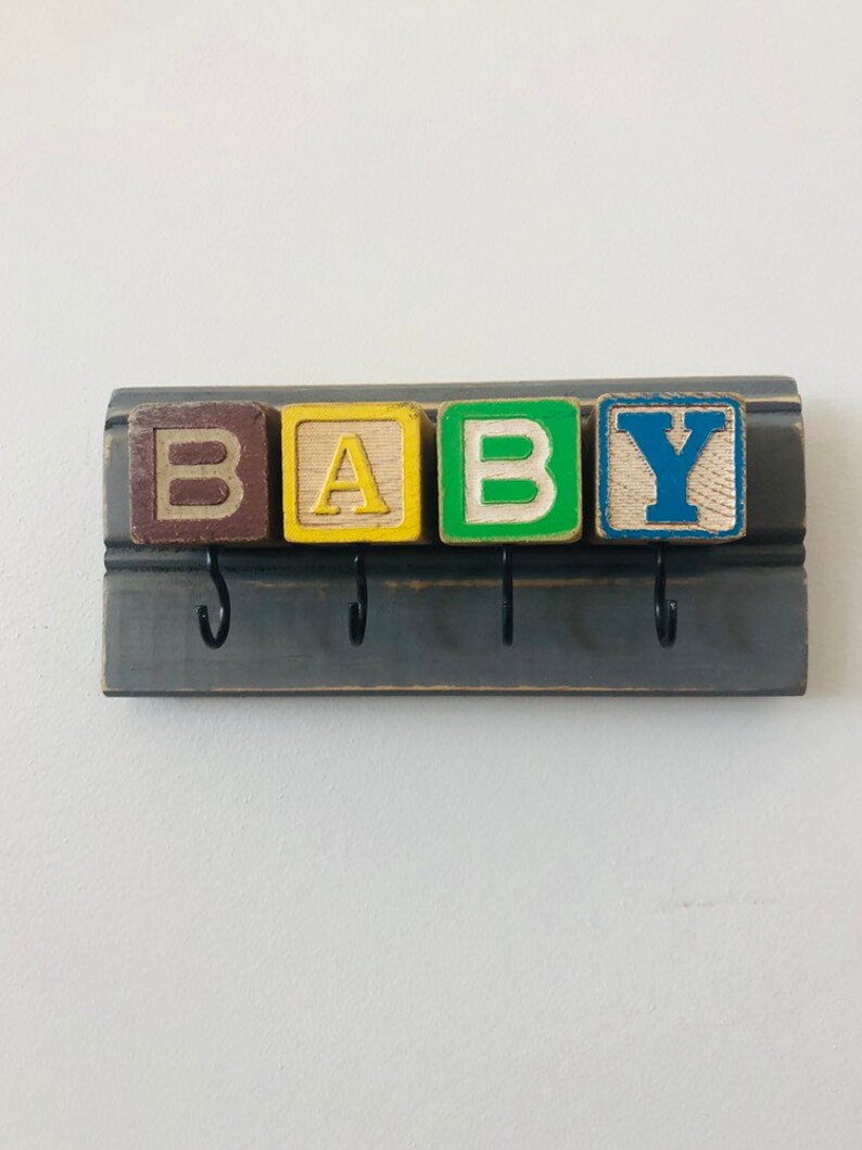 Vintage Baby Block Hanging Rack | Etsy