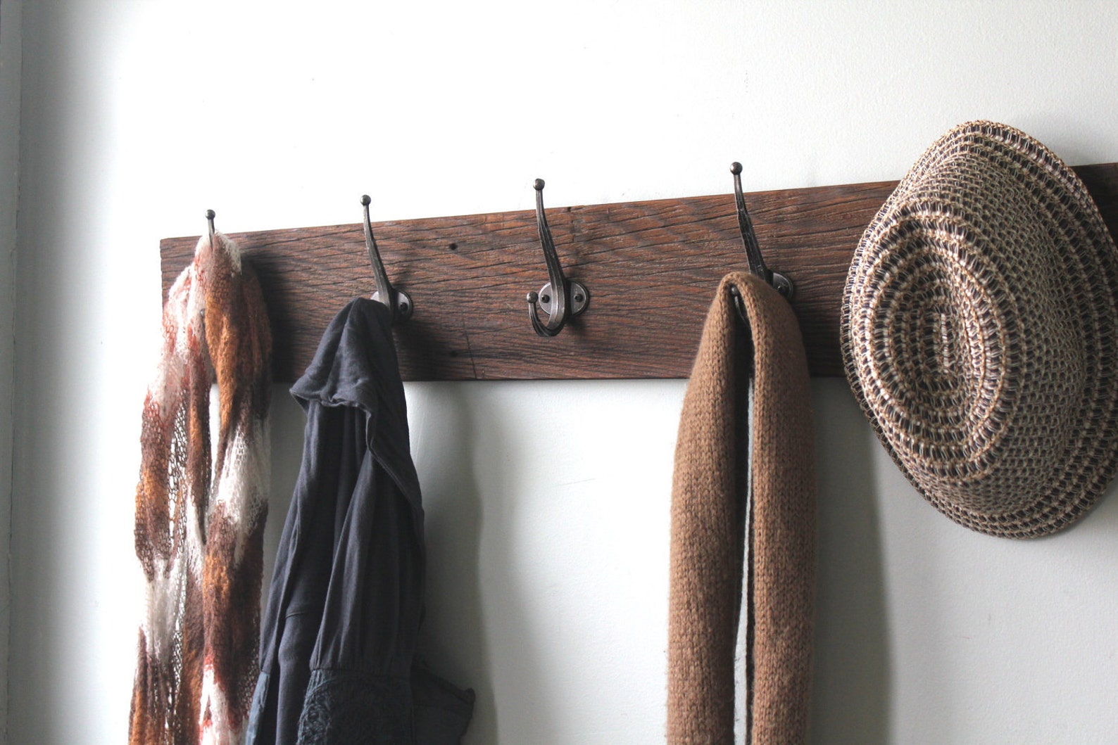 Reclaimed Barn Wood Coat Rack - Etsy
